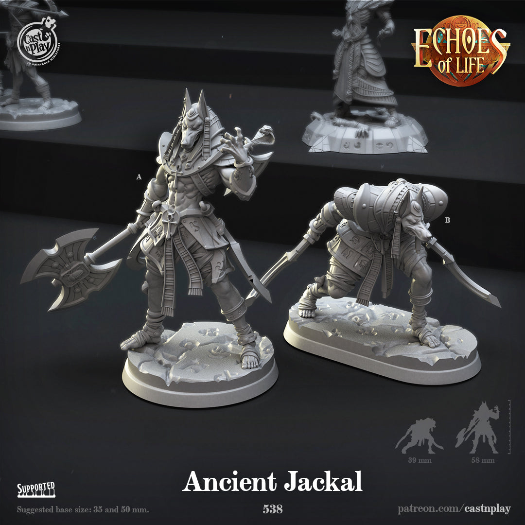 Ancient Jackal Guards - 3D Printed Miniature