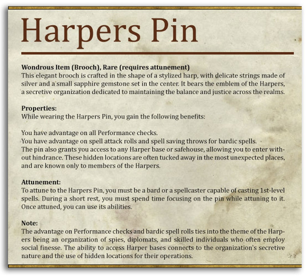 Harpers Pin