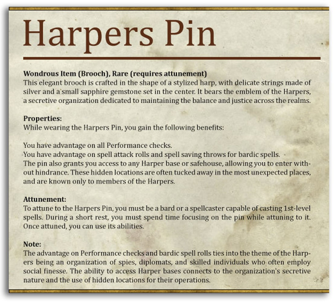 Harpers Pin