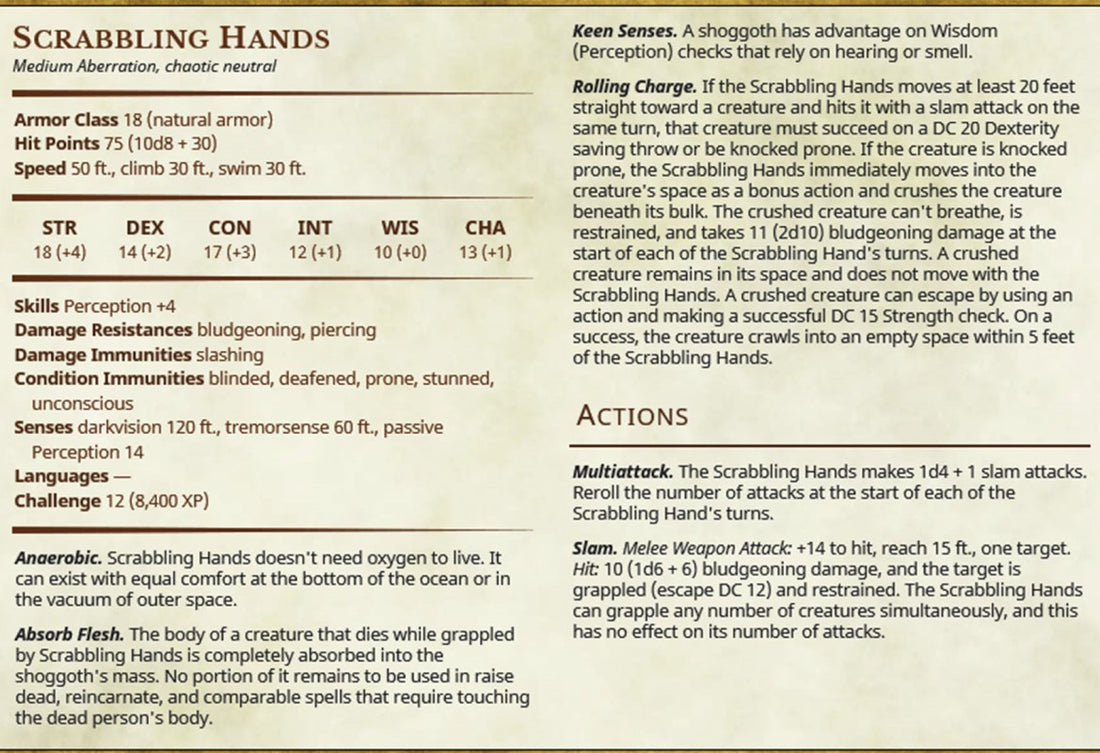 Scrabbling Hands