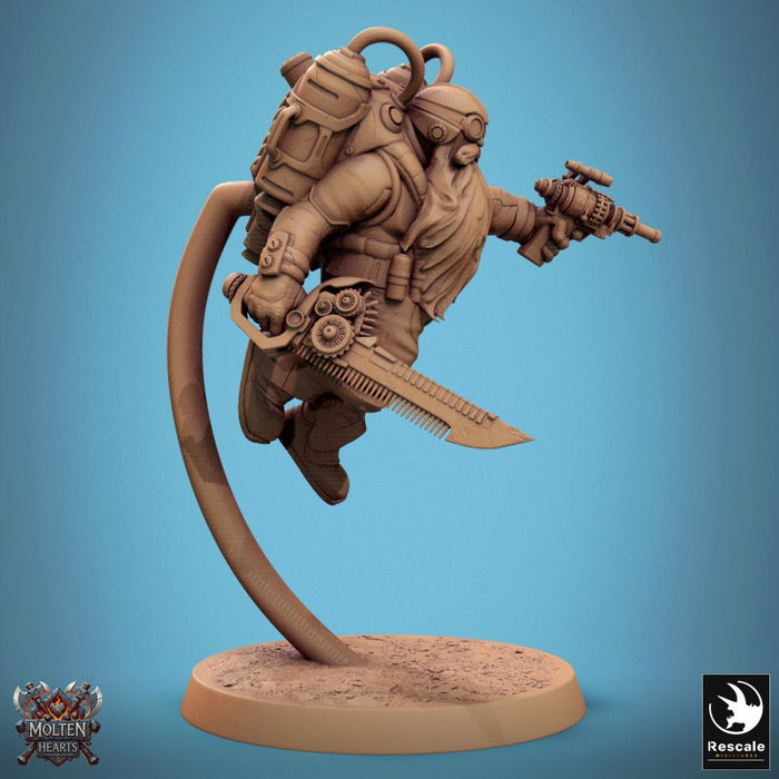 Dwarf Steampunk - Gun Sword Fly