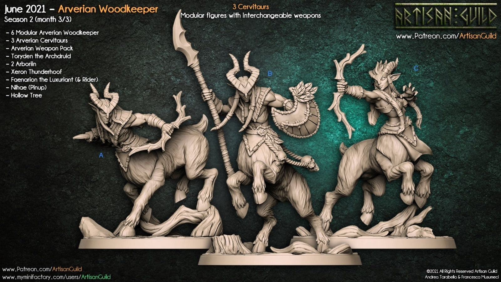 Arverian Cervitaurs | 3D Printed Miniature